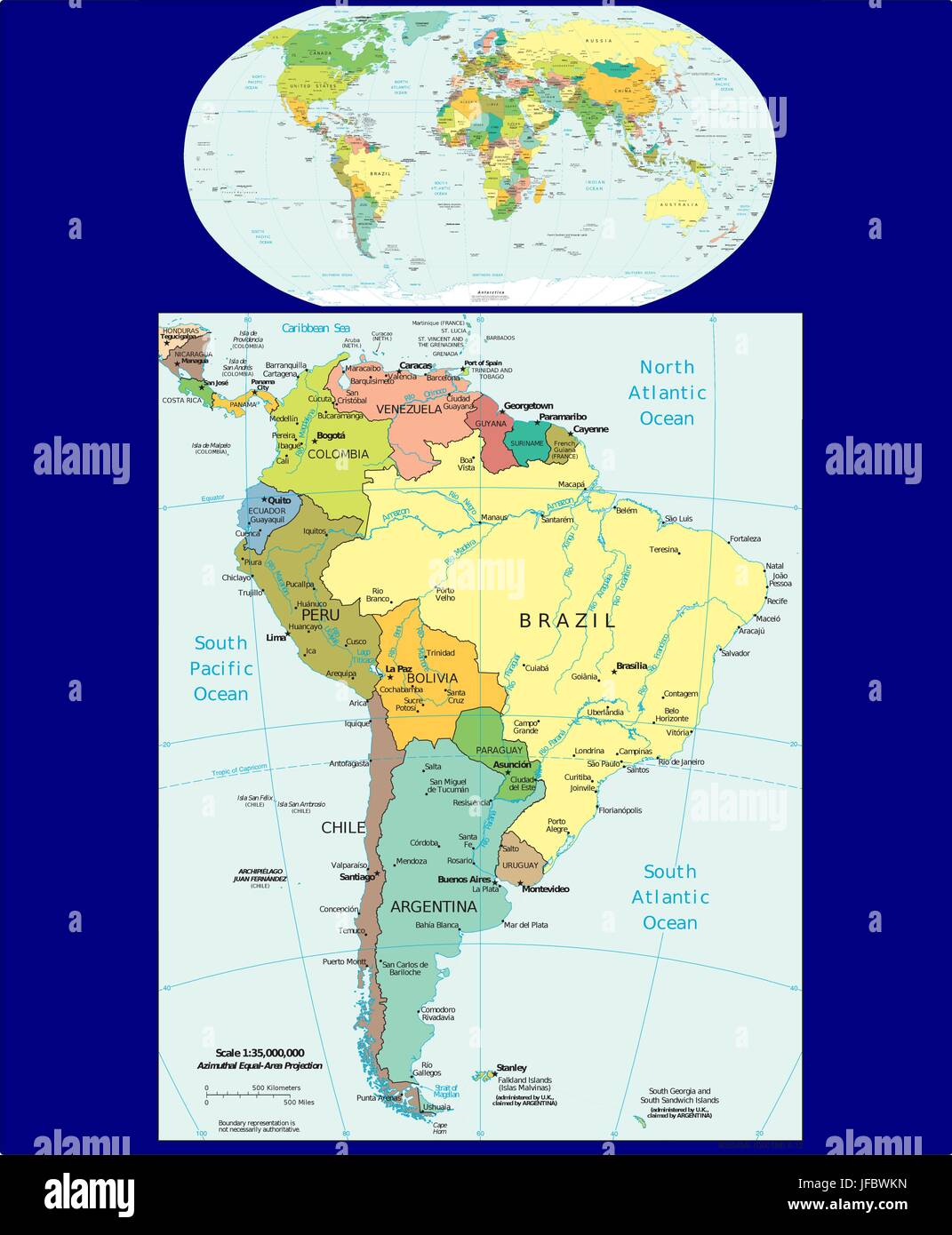 Polar regions map Stock Vector Images - Alamy