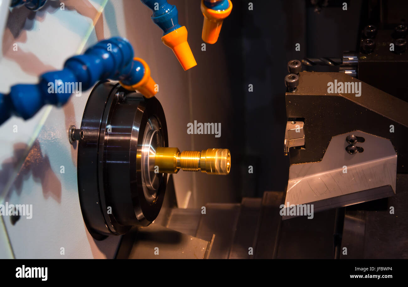 CNC lathing machine Stock Photo - Alamy