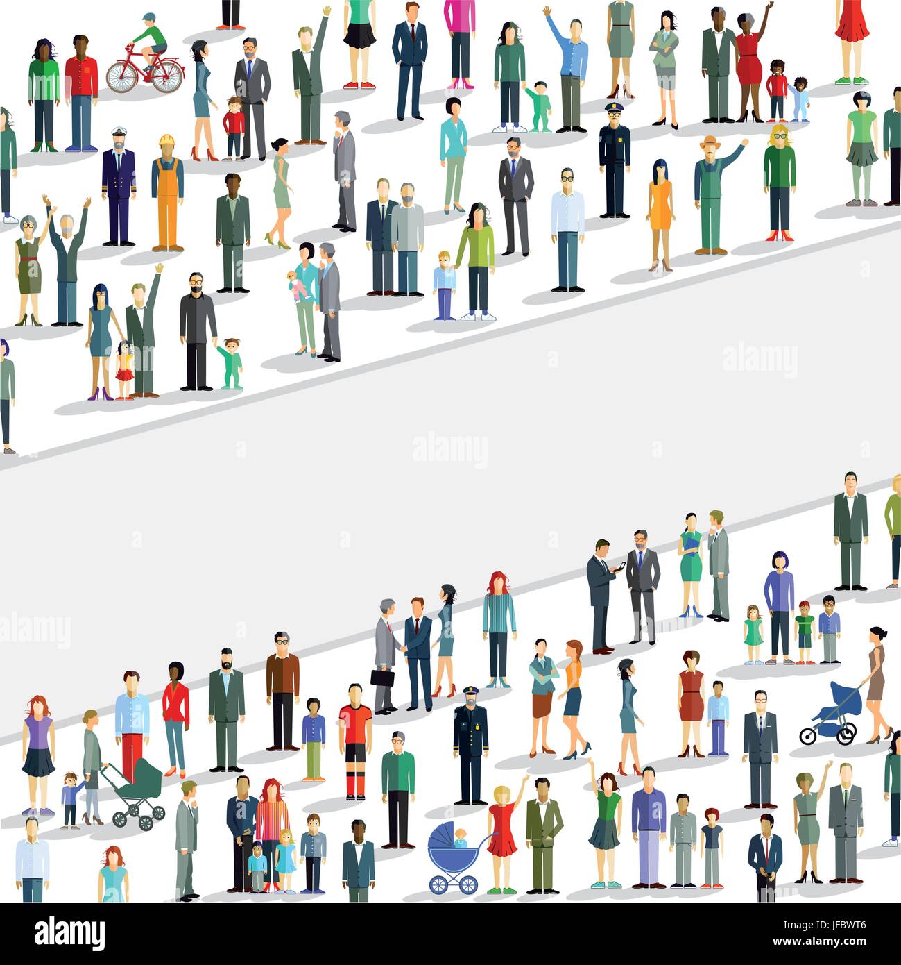 Crowd going Stock Vector Images - Alamy