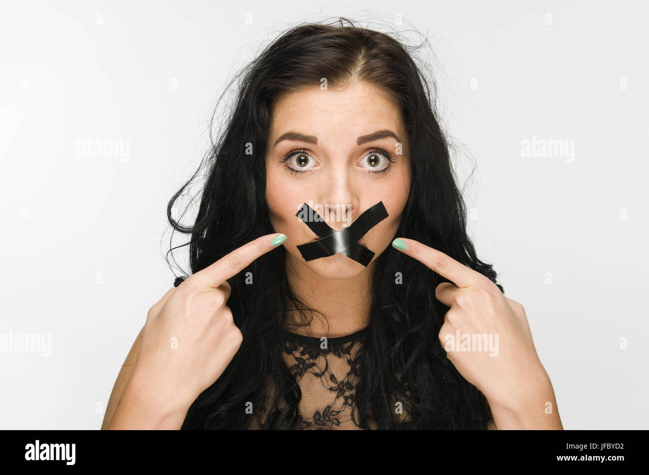 indignant look of lady Stock Photo - Alamy