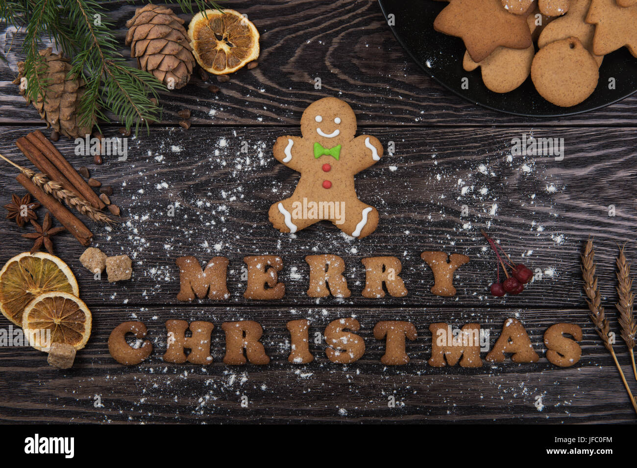 Different ginger cookies Stock Photo - Alamy