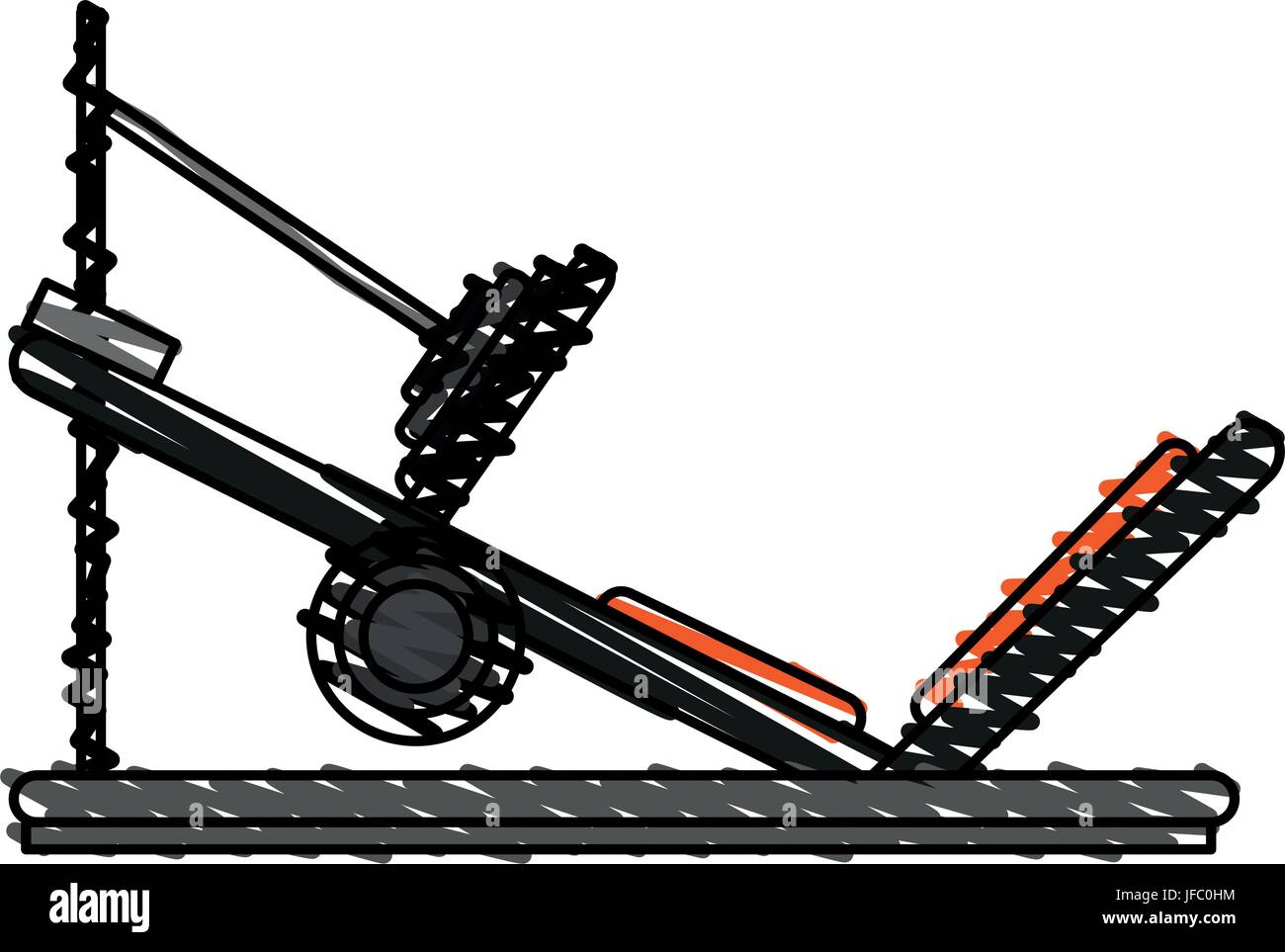 Incline press Stock Vector Images - Alamy