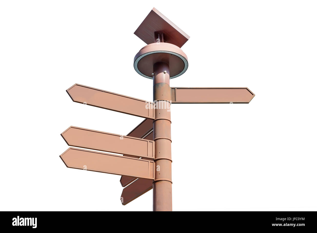 blank signs pointing in opposite directions Stock Photo - Alamy