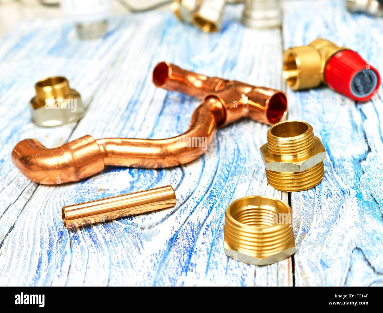 thermostatic valve, copper fitting, heating valve project heating Stock ...