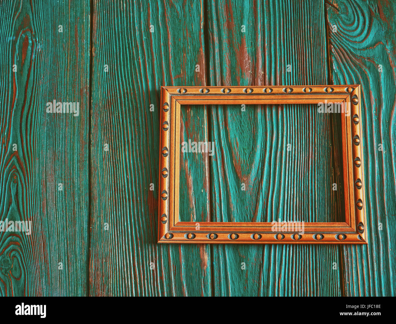 Rectangular frame with copy space, on a beautiful authentic wooden ...