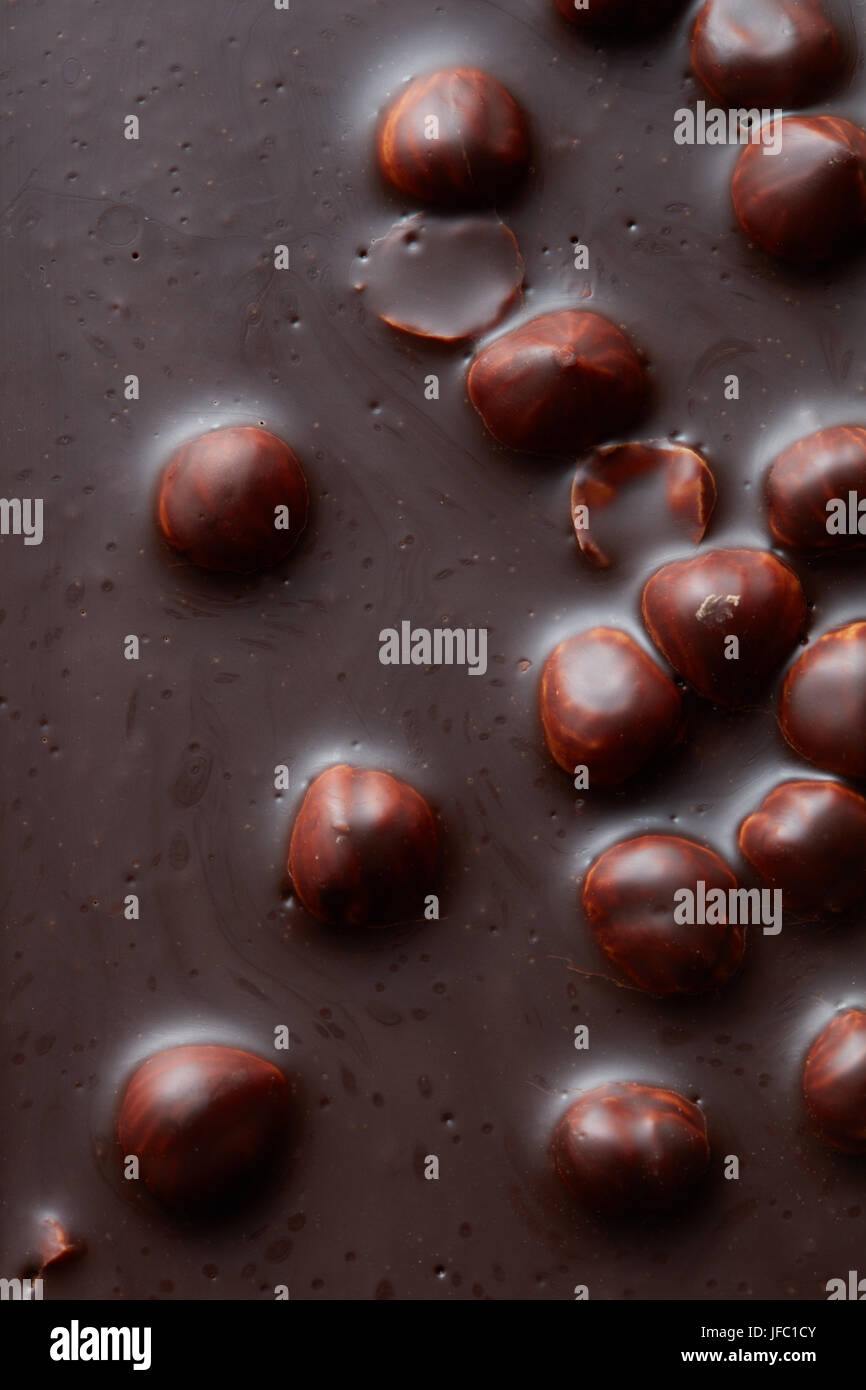 texture of chocolate with nuts Stock Photo - Alamy