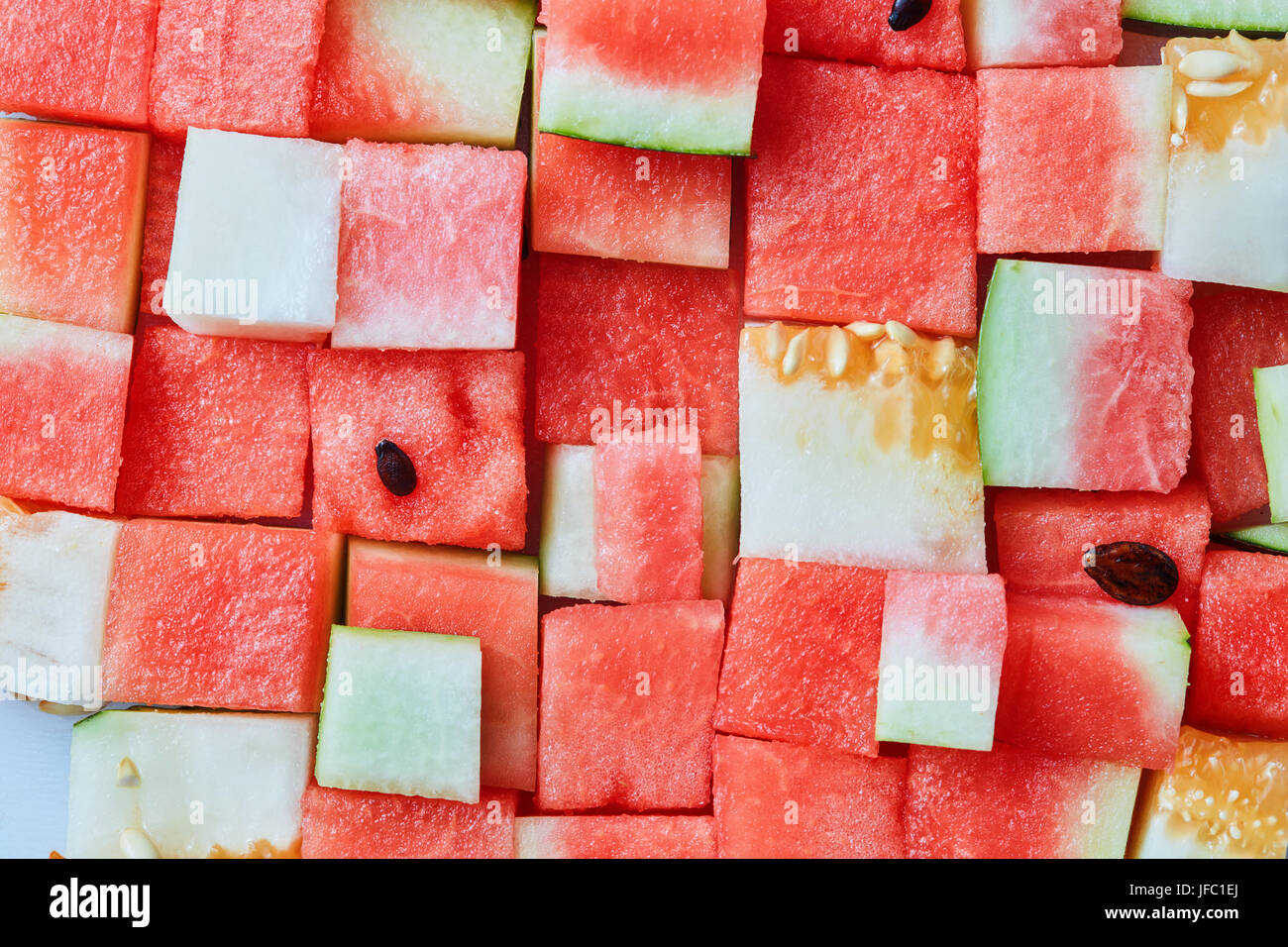background of watermelon cubes Stock Photo - Alamy