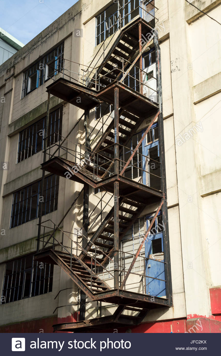 External Fire Escape Stairs High Resolution Stock Photography and ...