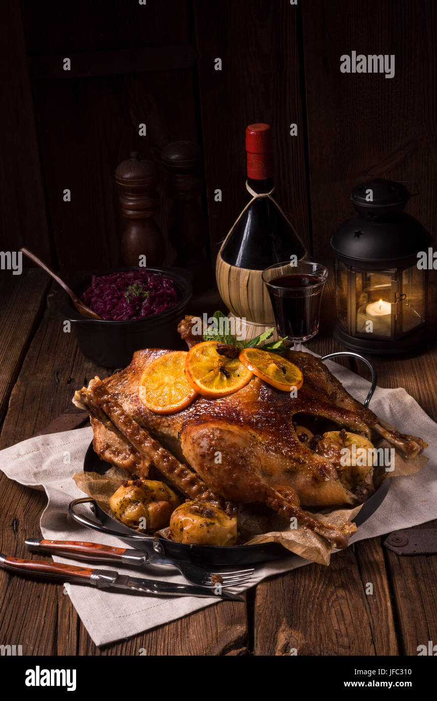 Crispy Roast goose Stock Photo - Alamy
