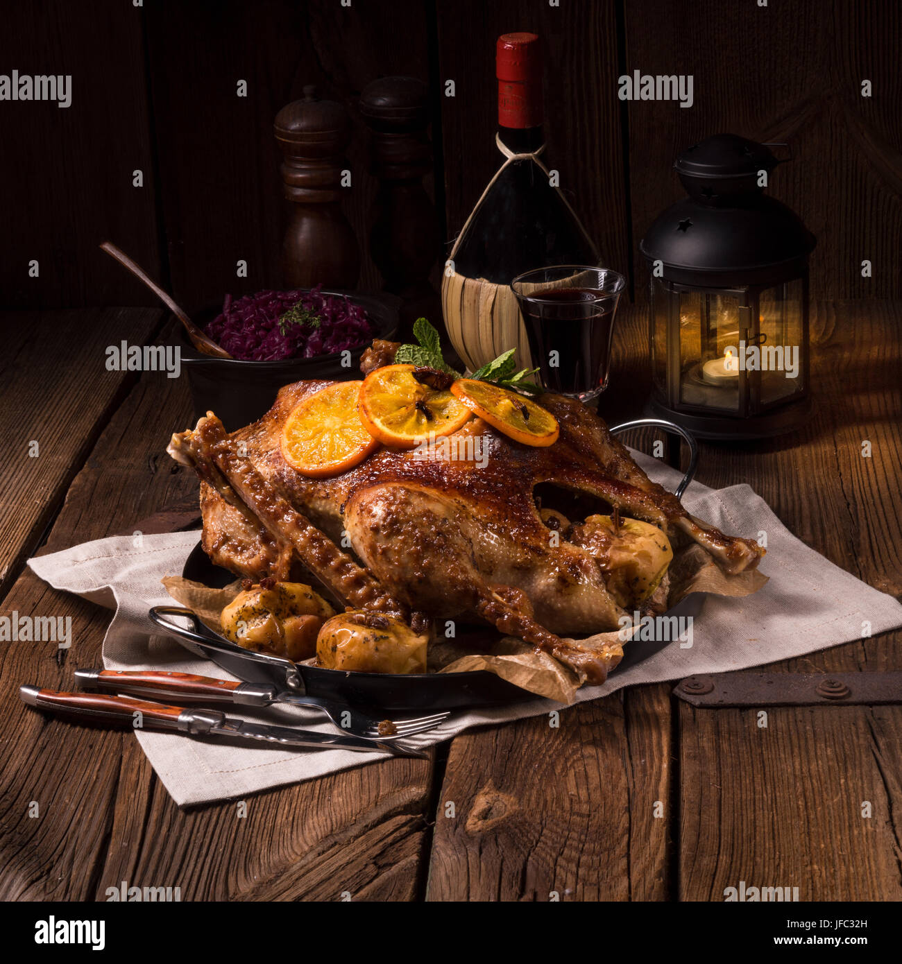 Crispy Roast goose Stock Photo - Alamy