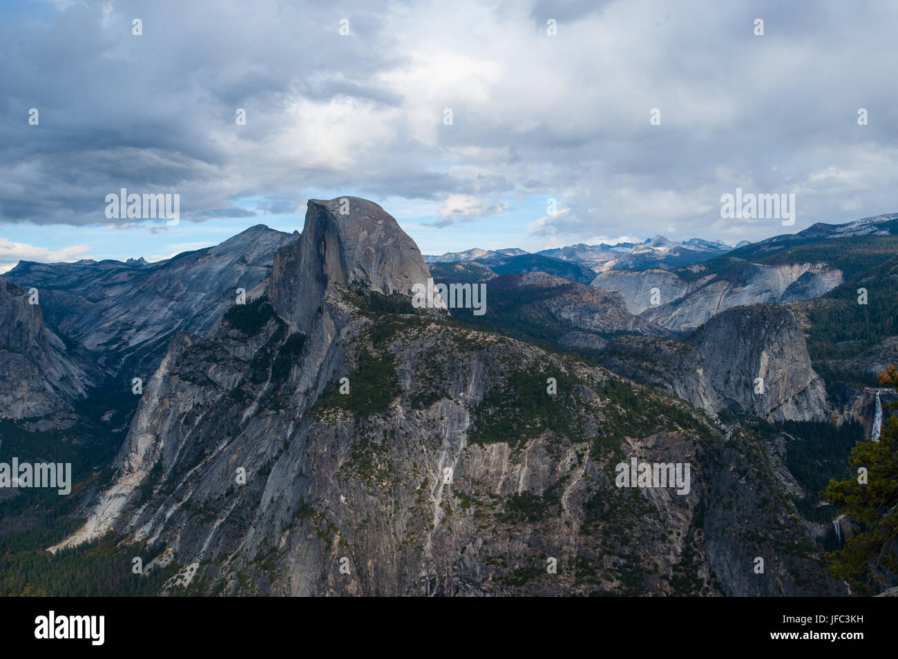 Yosemite Half Dome from Glacier Point View Stock Photo - Alamy