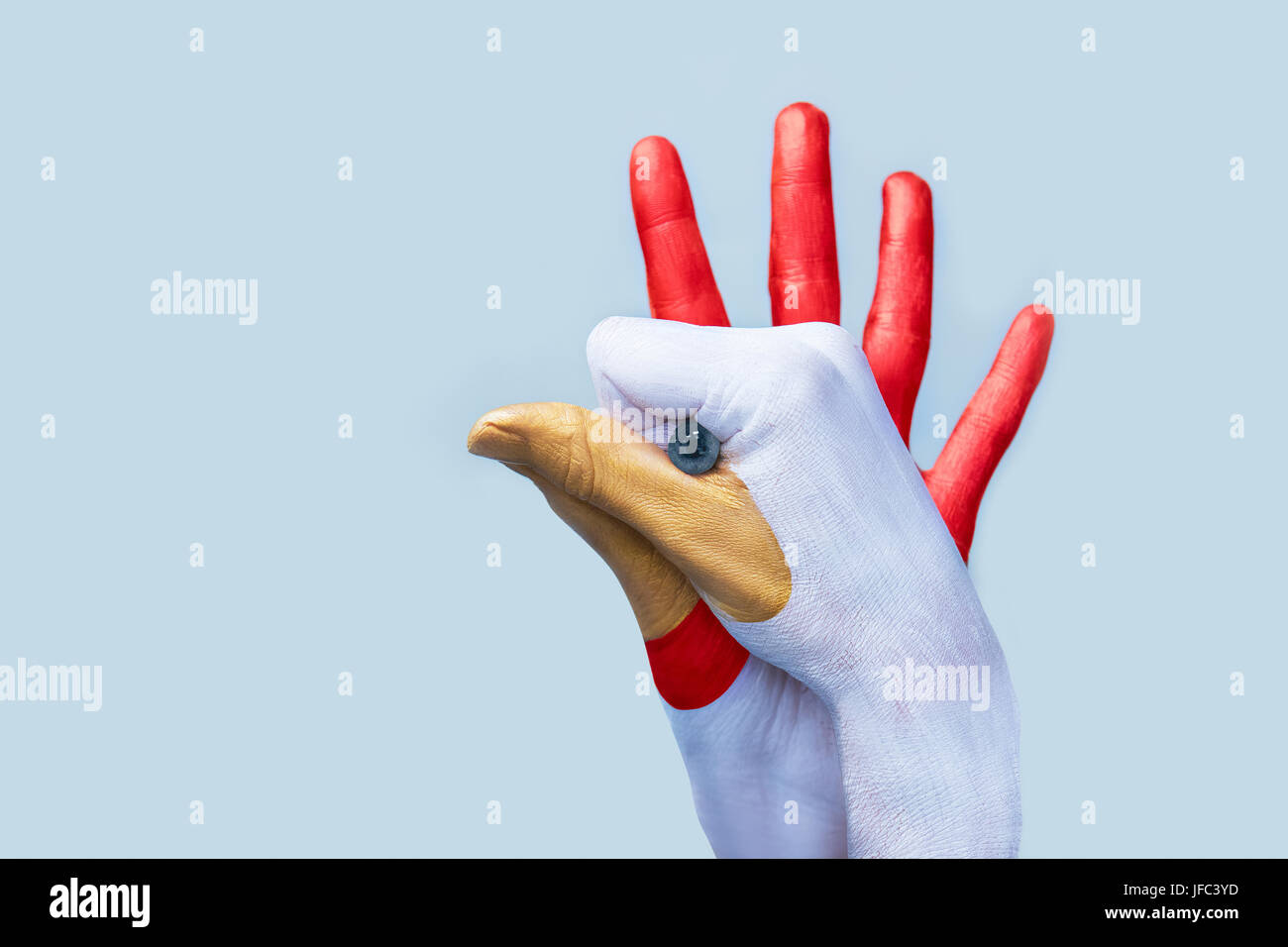 Rooster by hand Stock Photo - Alamy