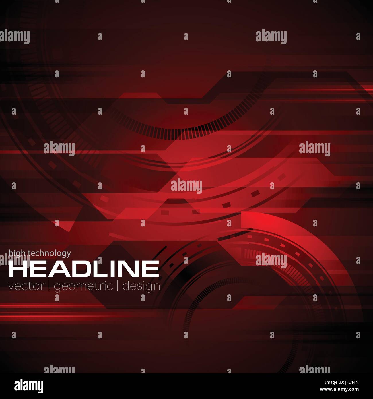 Dark red technology geometric background with gear shapes. Vector ...