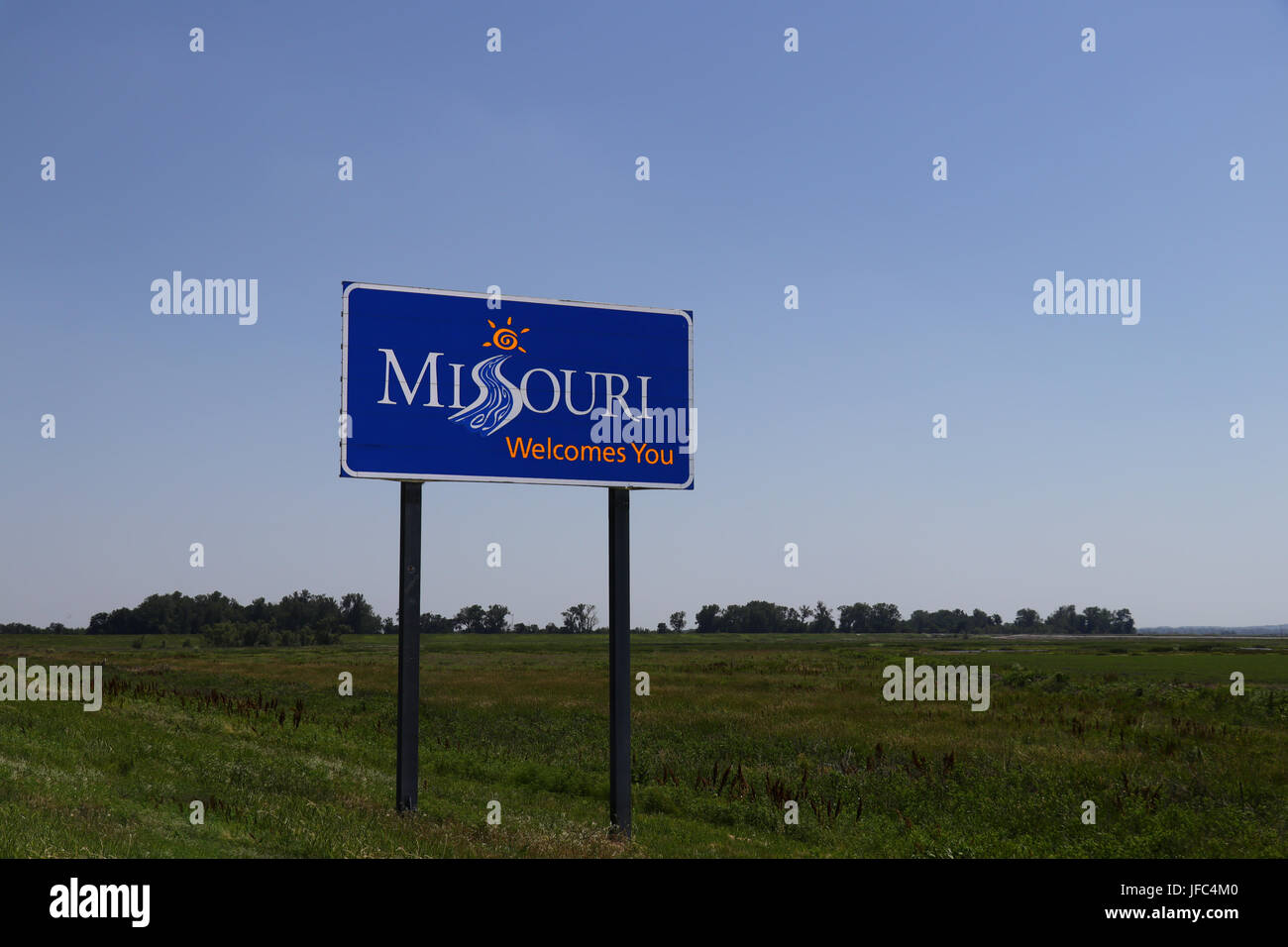 US Highway Exit Sign for Missouri Stock Photo - Alamy