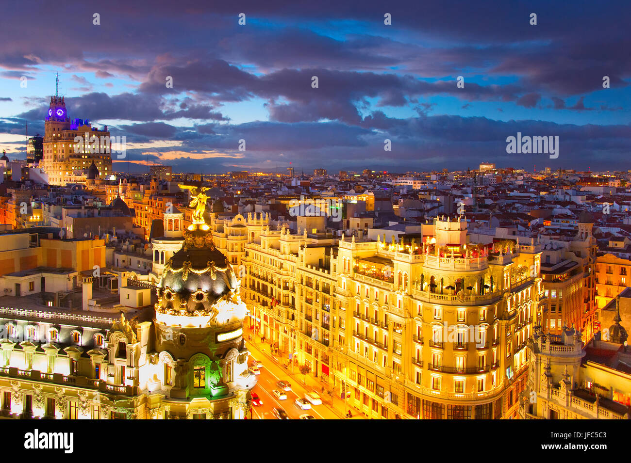 Madrid cityscape, Spain Stock Photo - Alamy
