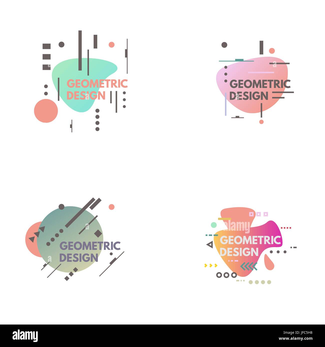 Gradient memphis background Cut Out Stock Images & Pictures - Alamy