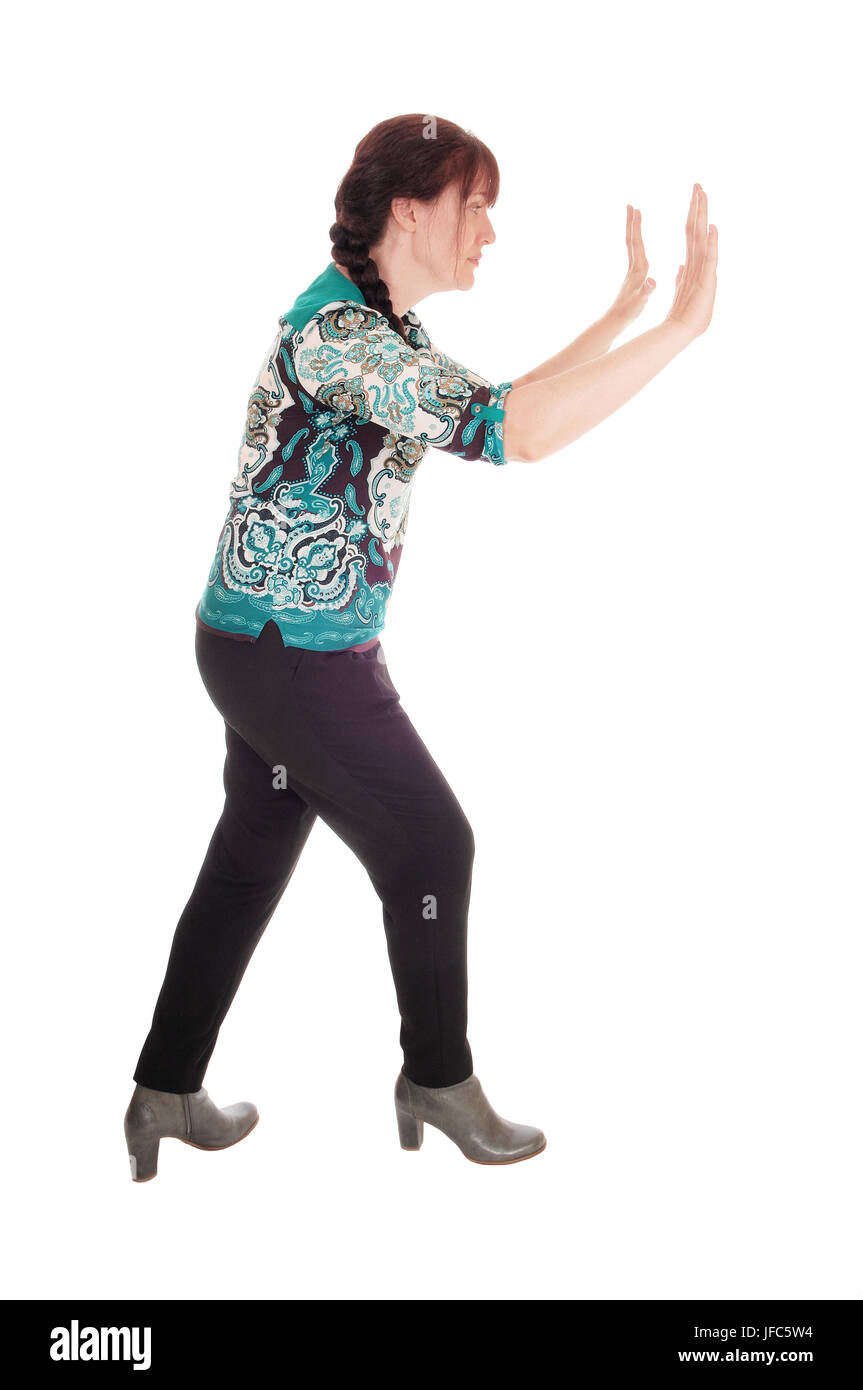 Hand pushing away hi-res stock photography and images - Alamy