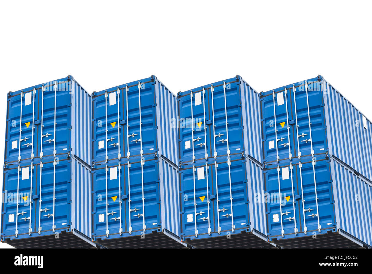 Blue shipping container side hi-res stock photography and images - Alamy