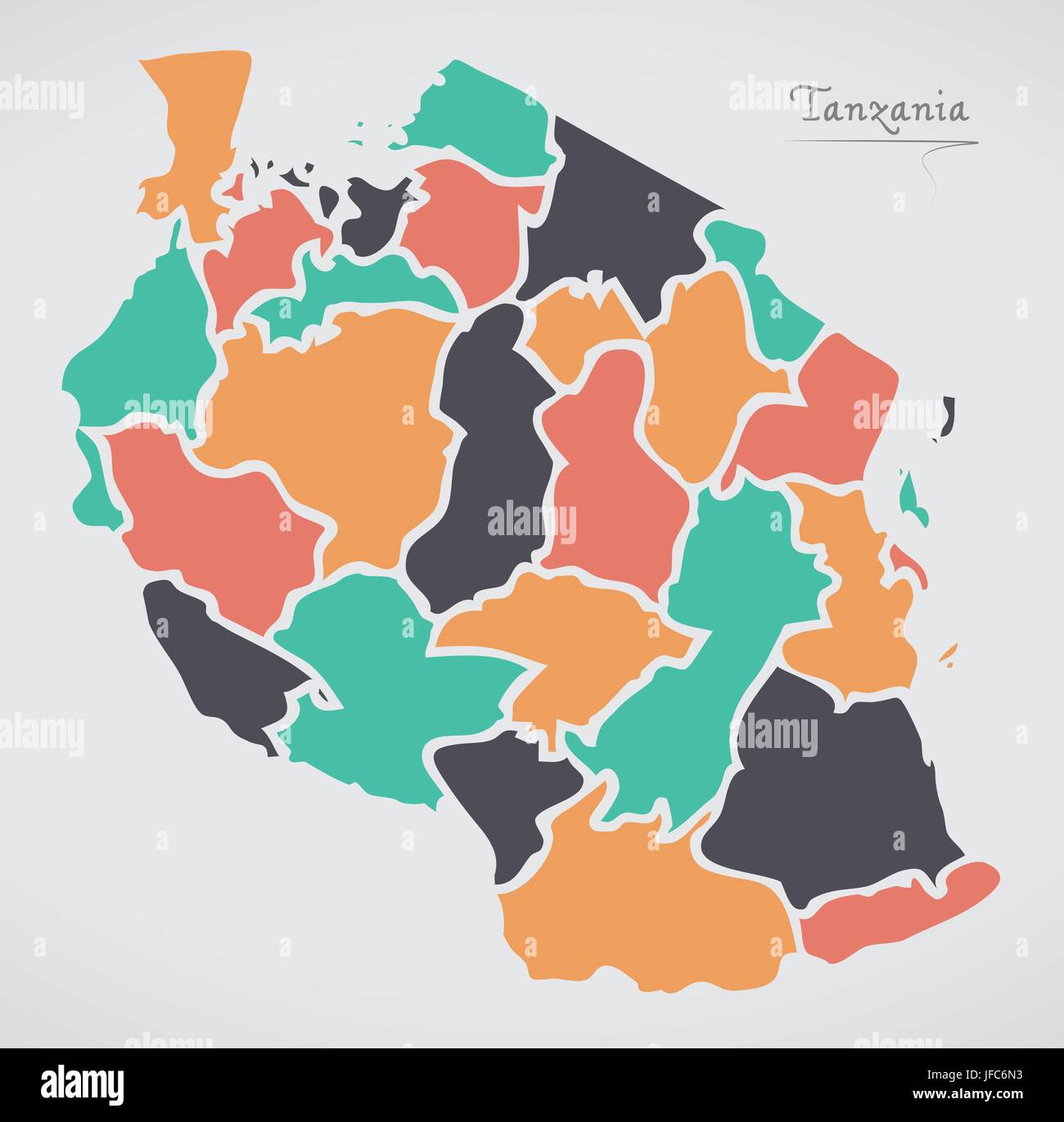 Tanzania map hi-res stock photography and images - Alamy