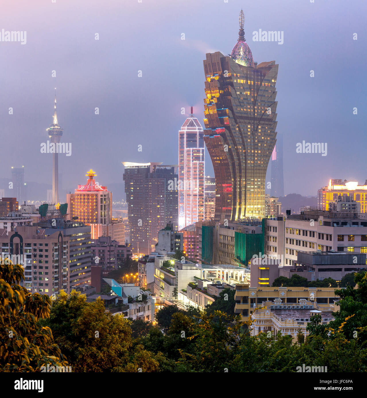 Macau Cityscape View Aerial Stock Photos & Macau Cityscape View Aerial ...