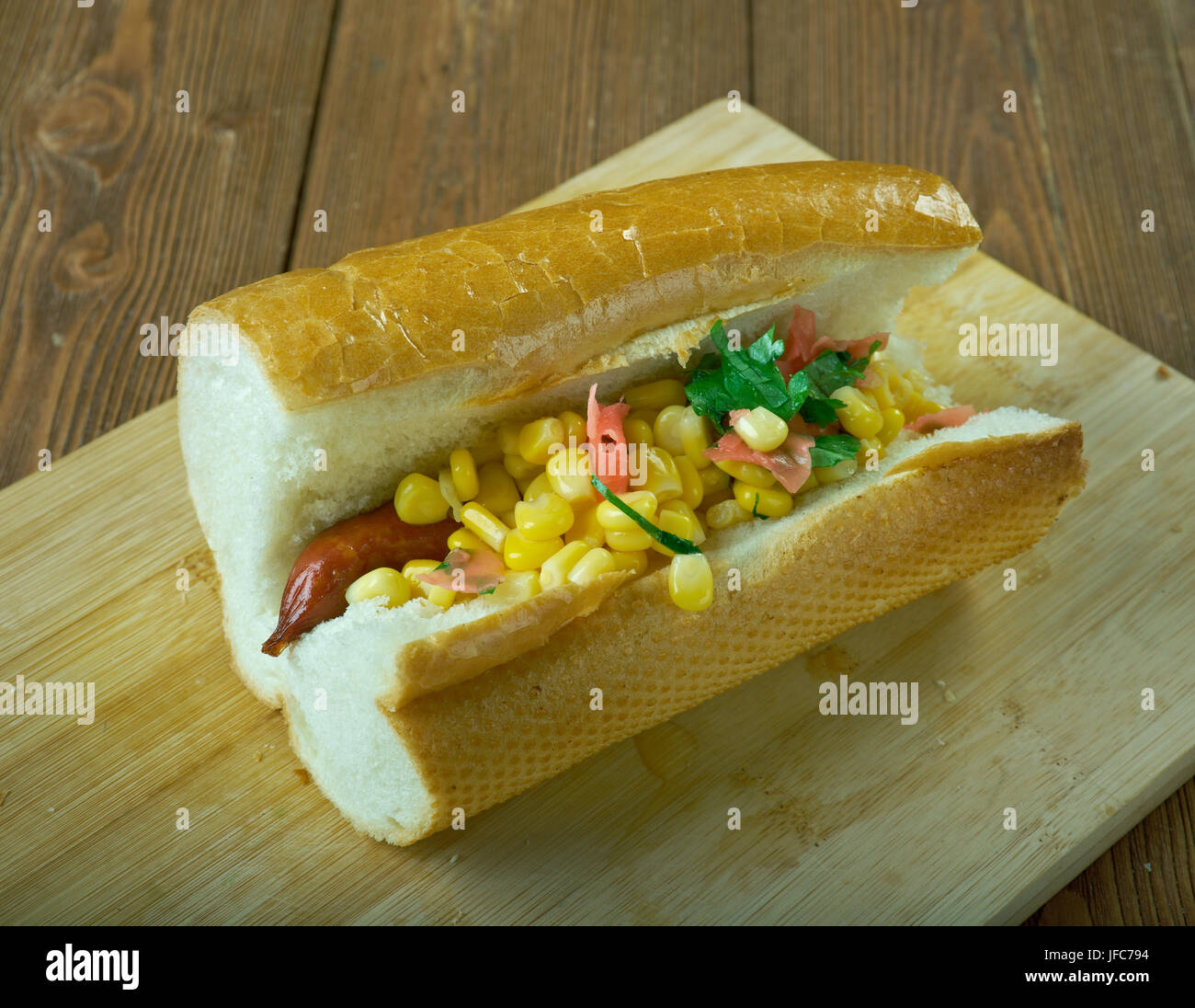 Gourmet cheese dogs Stock Photo - Alamy