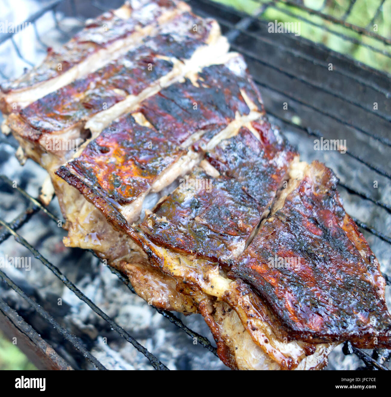 mutton grilled ribs Stock Photo - Alamy