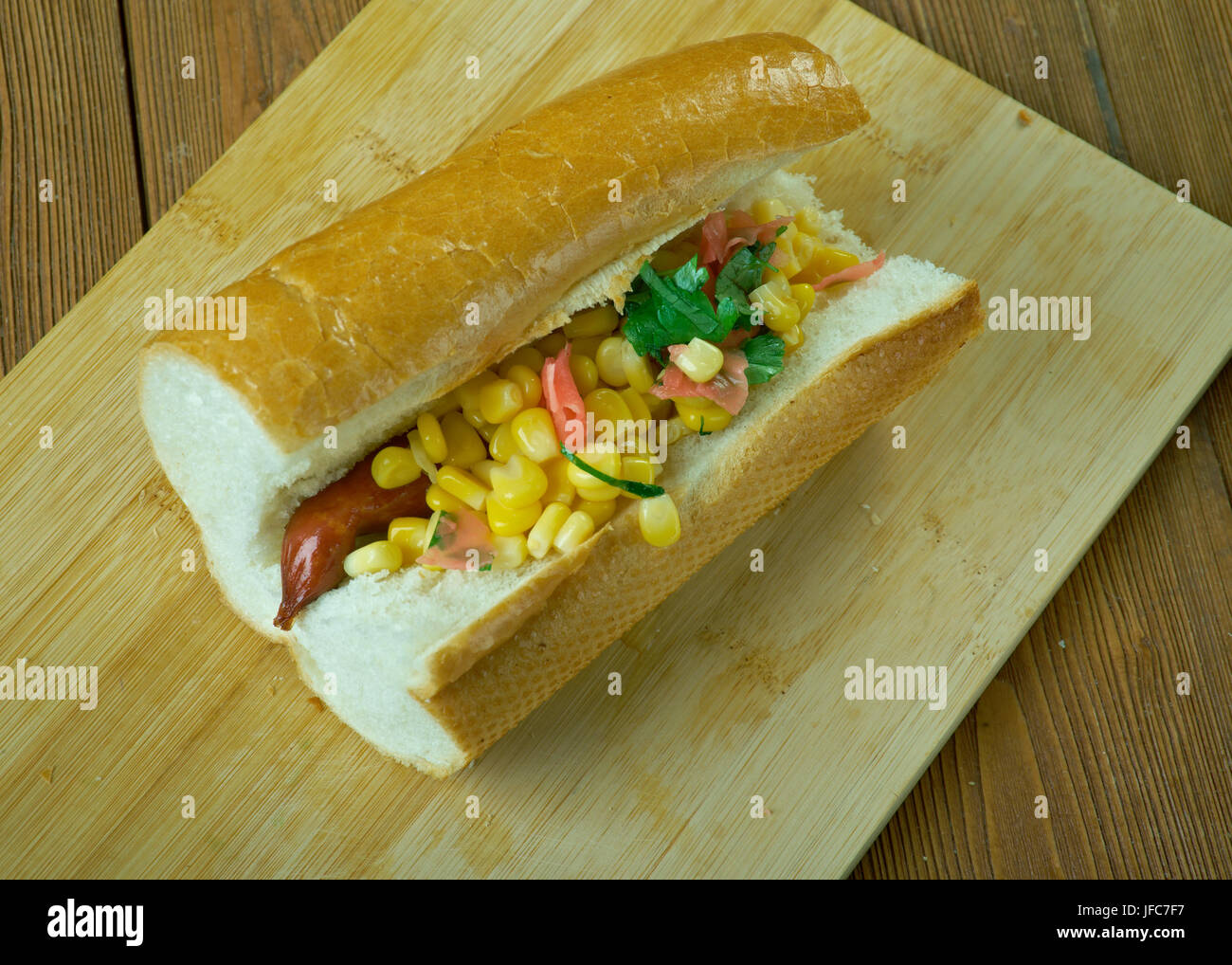 Gourmet cheese dogs Stock Photo - Alamy