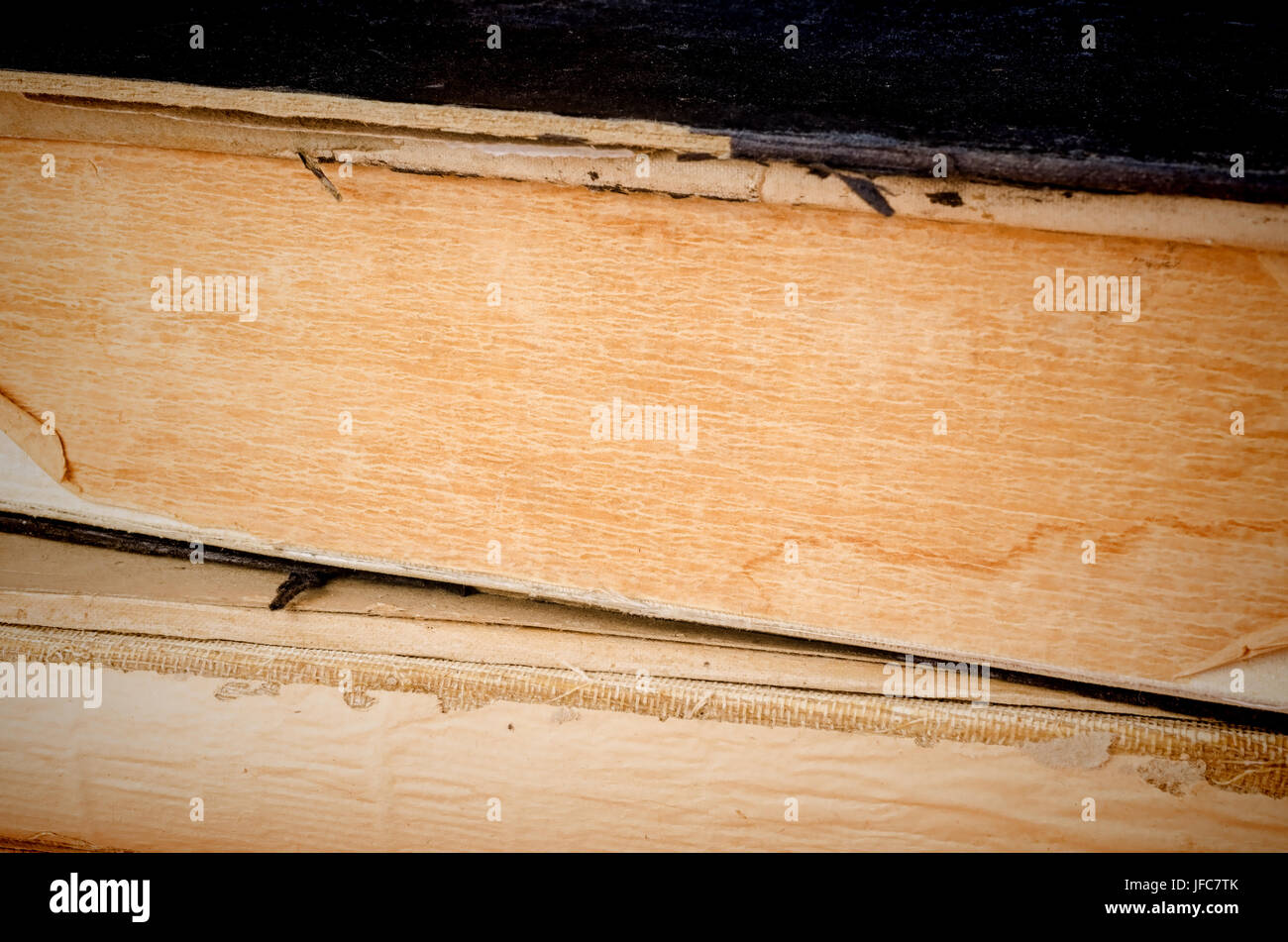 Stack of old books with damaged binding Stock Photo - Alamy