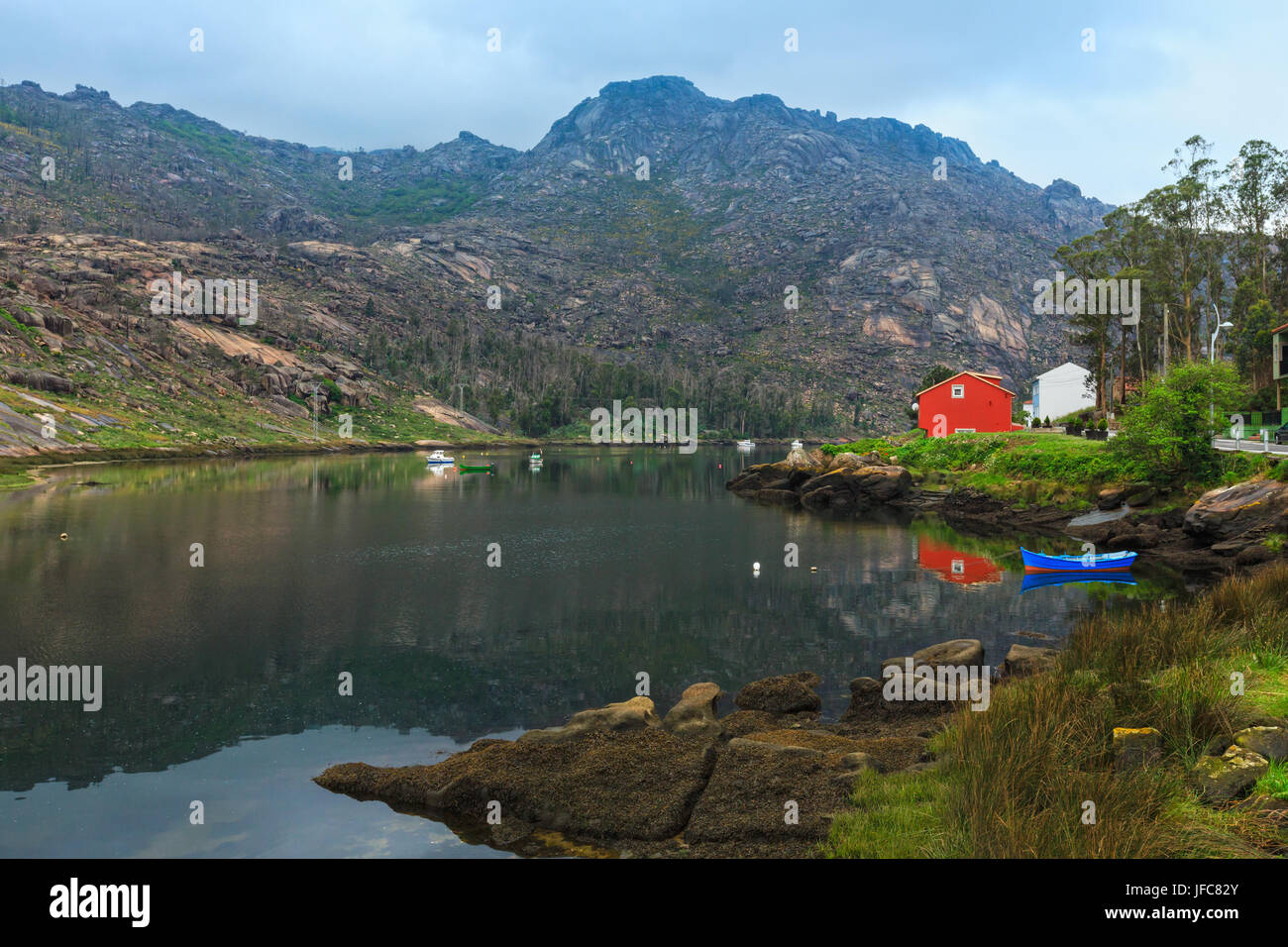 Rocky landscape with river galicia hi-res stock photography and images ...