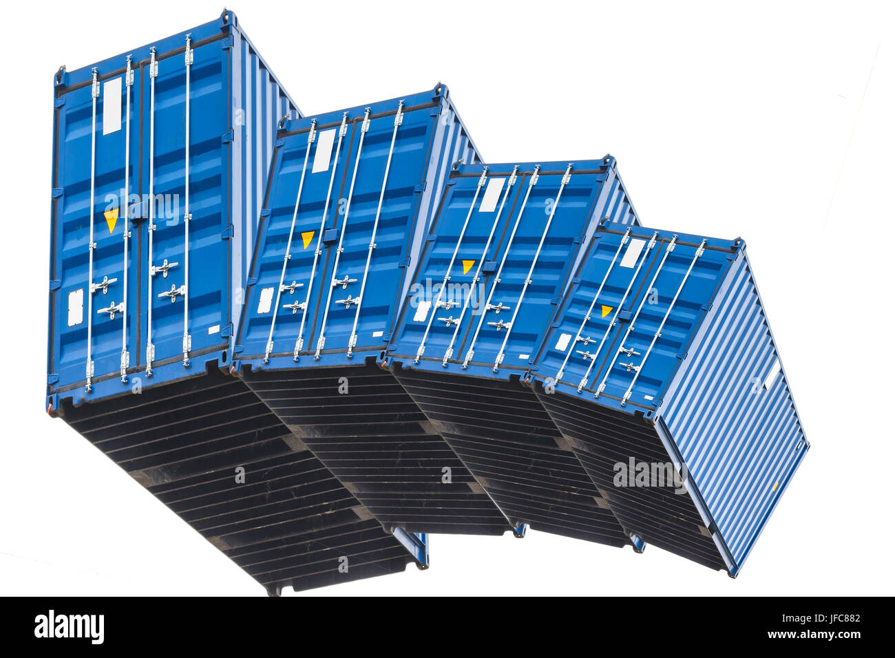 Blue shipping container side hi-res stock photography and images - Alamy