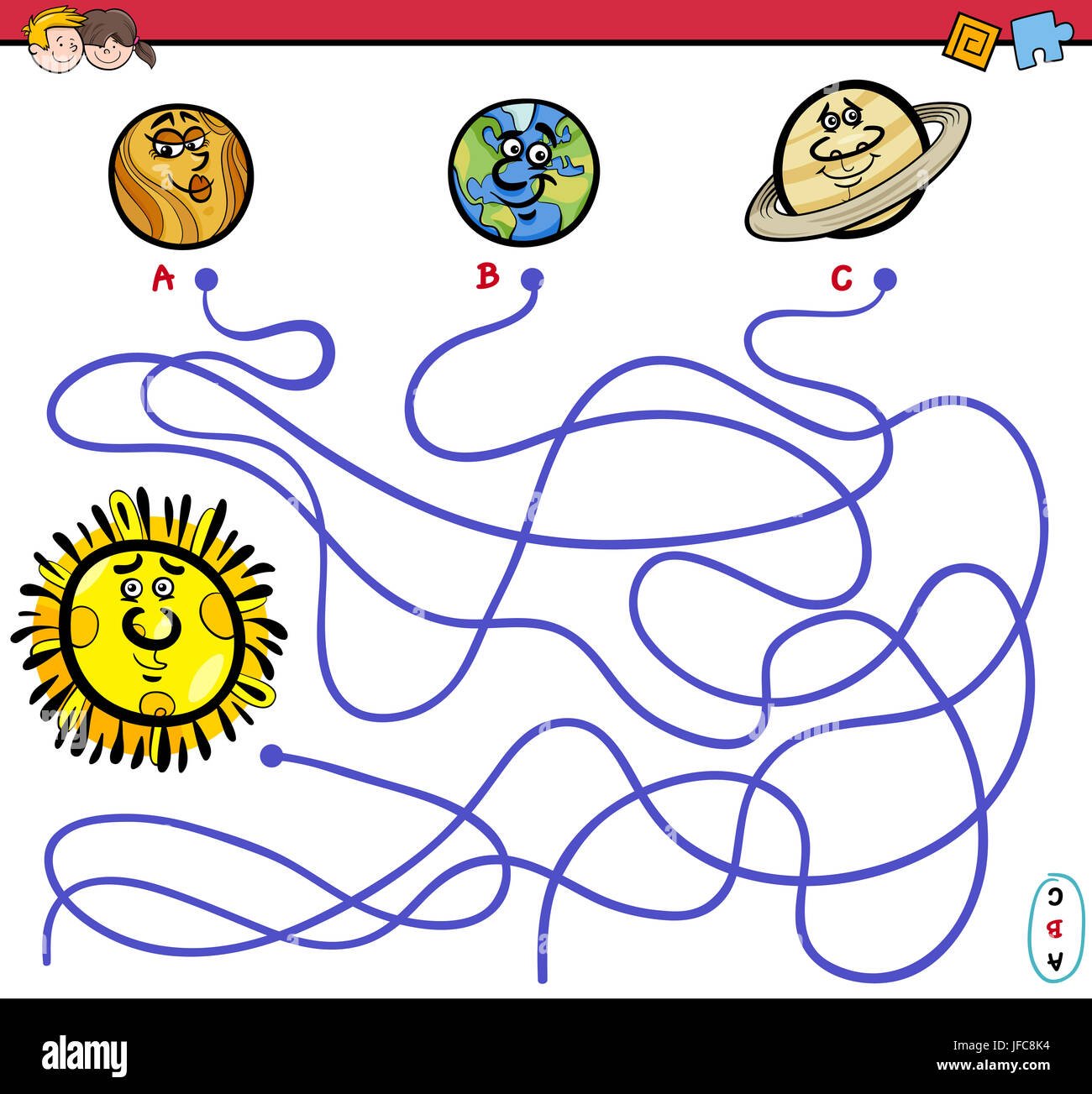 Funny venus planet cartoon illustration hi-res stock photography and ...