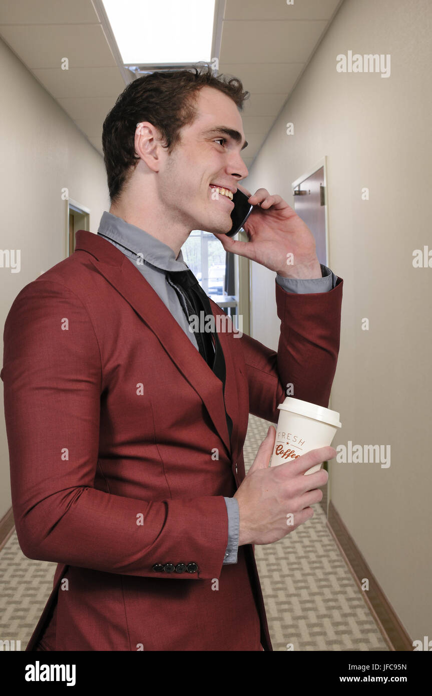 Man on the Phone Stock Photo - Alamy