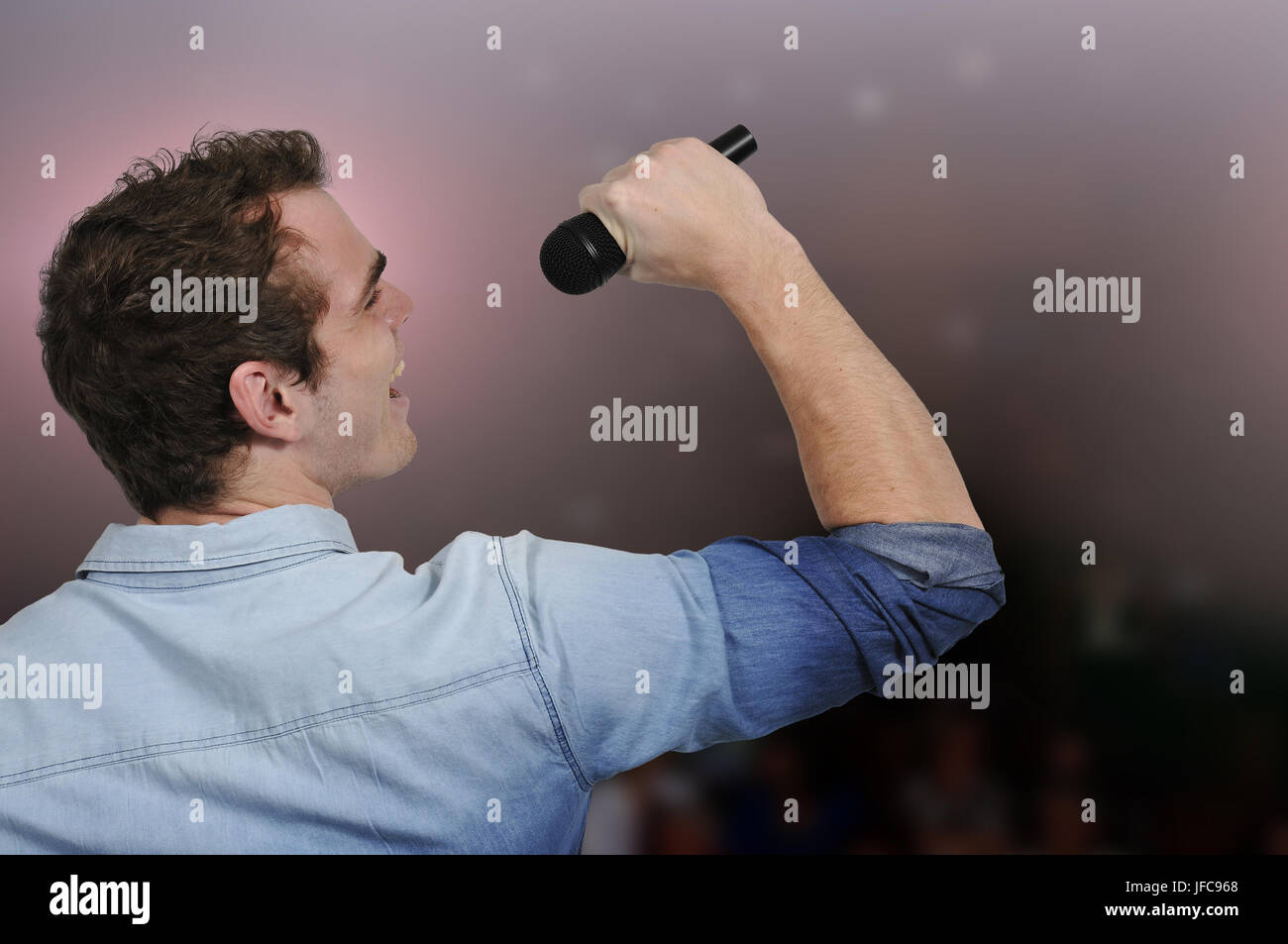 Handsome Man Singer Stock Photo - Alamy