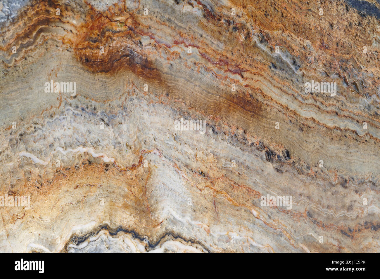 Mineral background. Folded quartzite stone macro detail. Geology ...