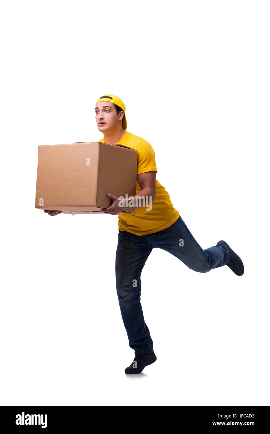 Man courier delivery receipt Cut Out Stock Images & Pictures - Alamy