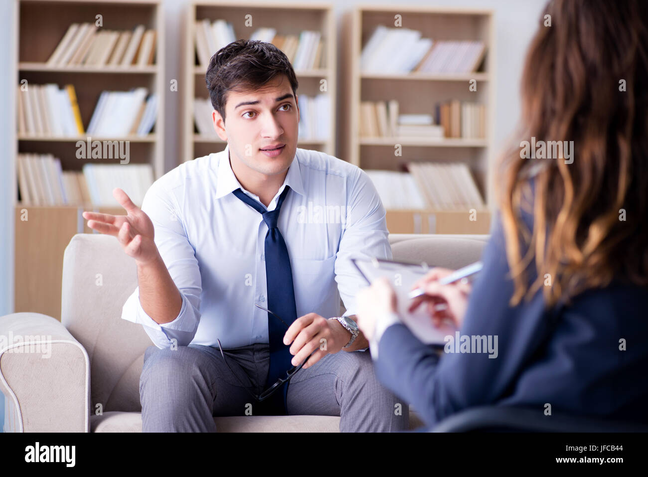 Medical concept with psychologist visit Stock Photo - Alamy