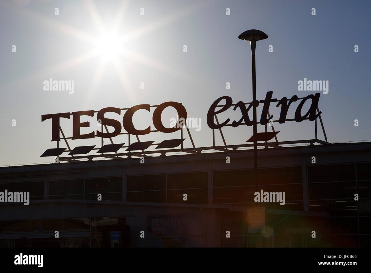 Tesco Extra - Commercial Sign Stock Photo - Alamy