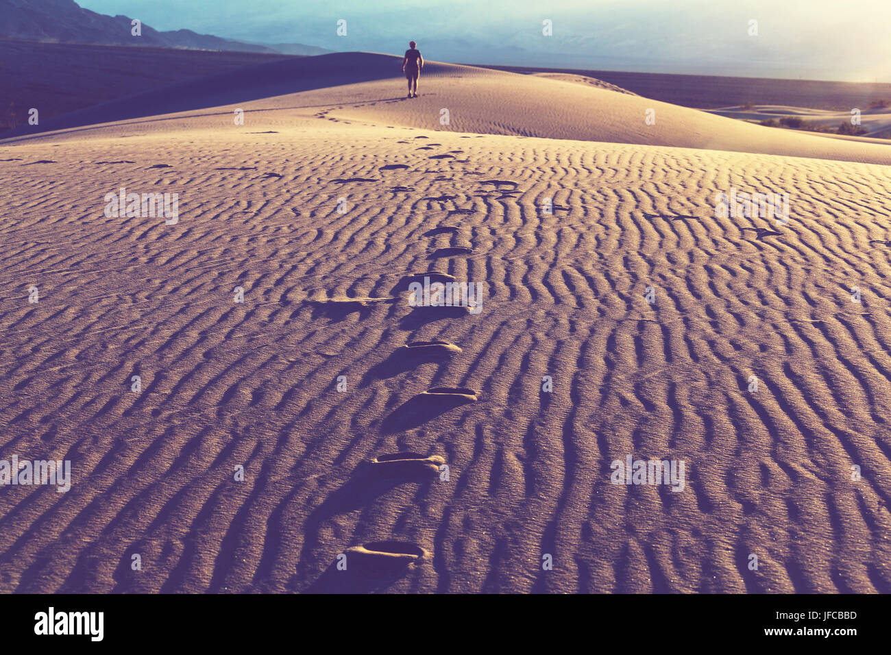 Hike in desert Stock Photo - Alamy