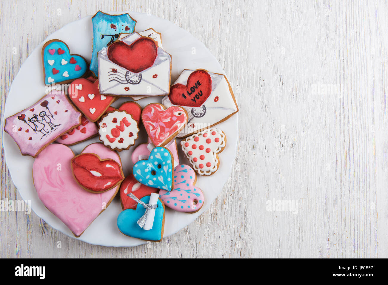 Gingerbreads for Valentines Day Stock Photo - Alamy