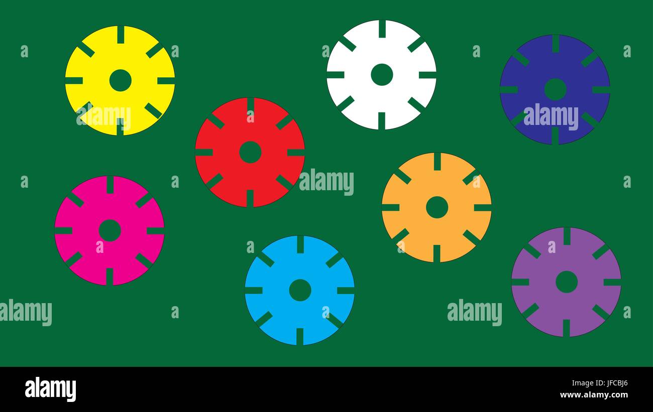 Multicolored circles isolated green background Stock Vector Image & Art ...