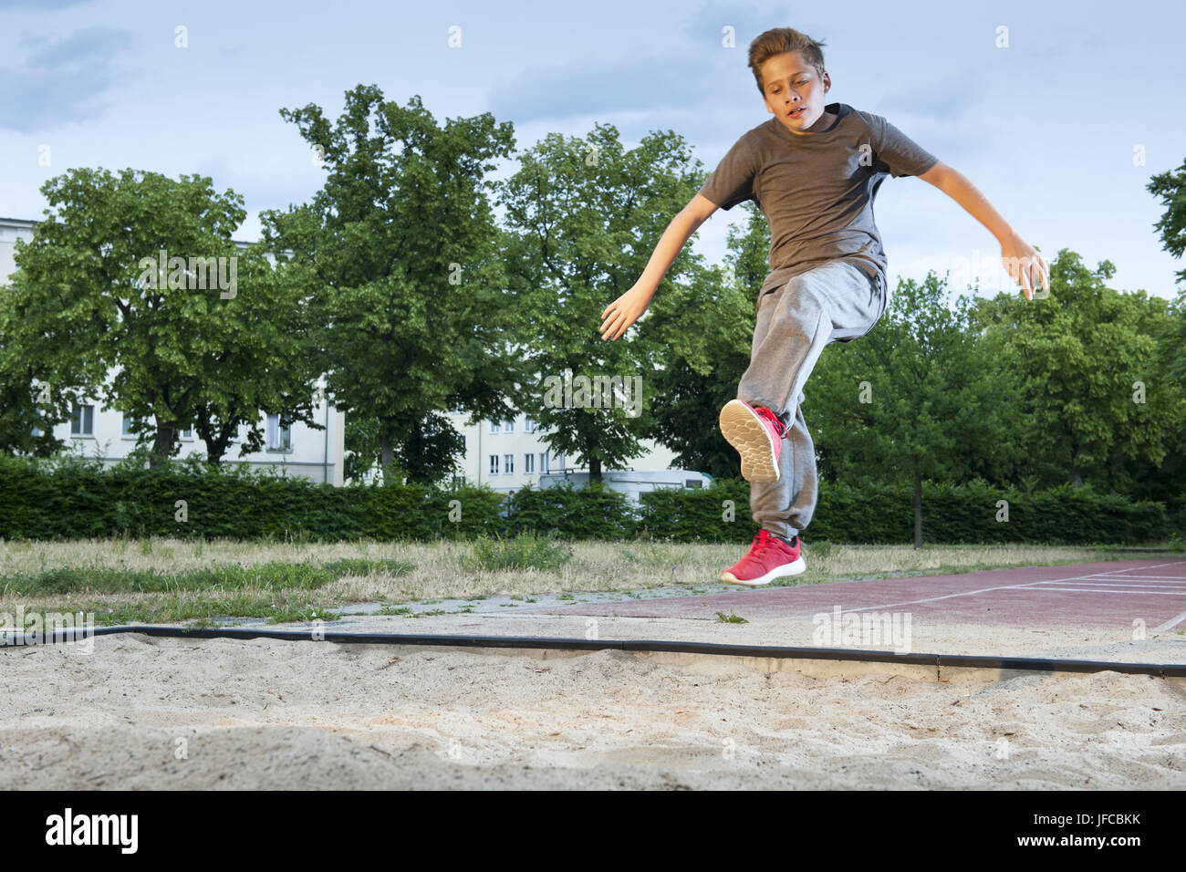 Sports person long jump hi-res stock photography and images - Alamy