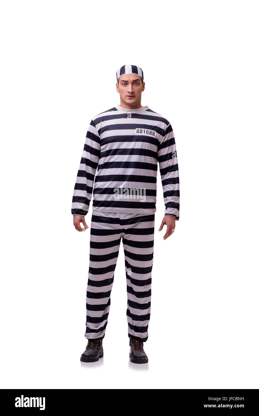 Man prisoner isolated on white background Stock Photo - Alamy