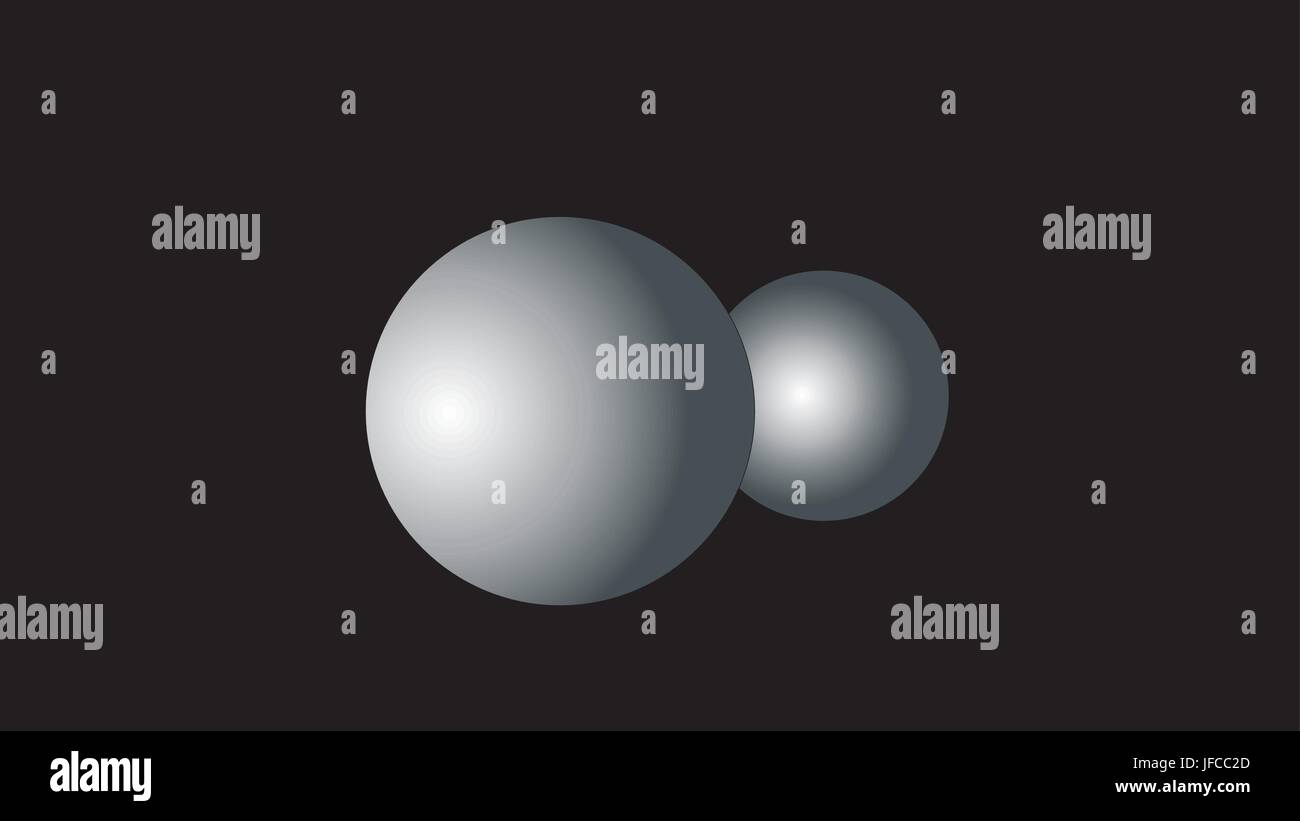 Large and small balls of silvery color Stock Vector Image & Art - Alamy