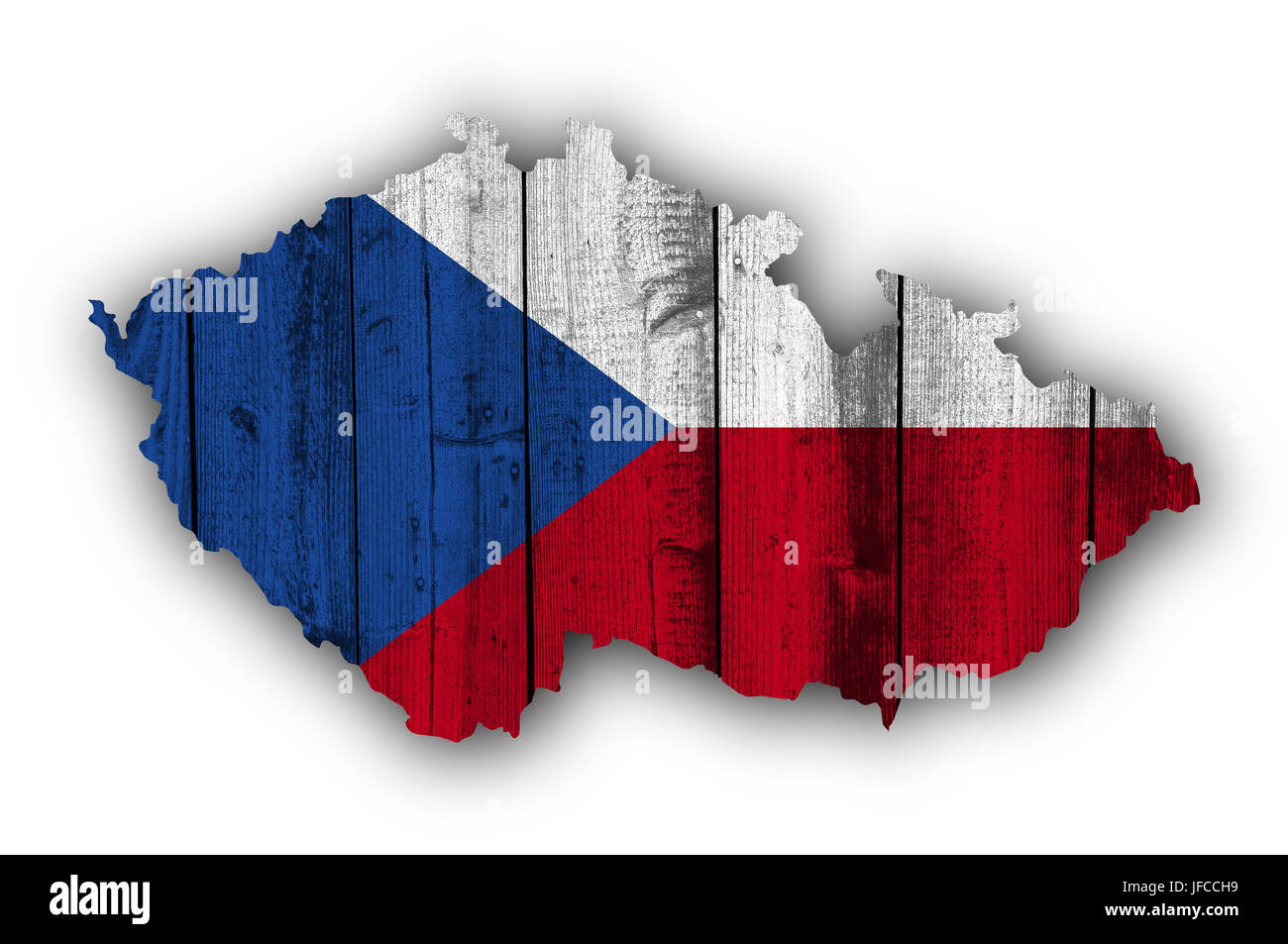 Textured map of Czech Republic in nice colors Stock Photo - Alamy