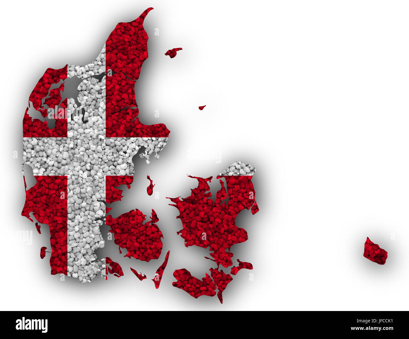 Textured map of Denmark in nice colors Stock Photo - Alamy