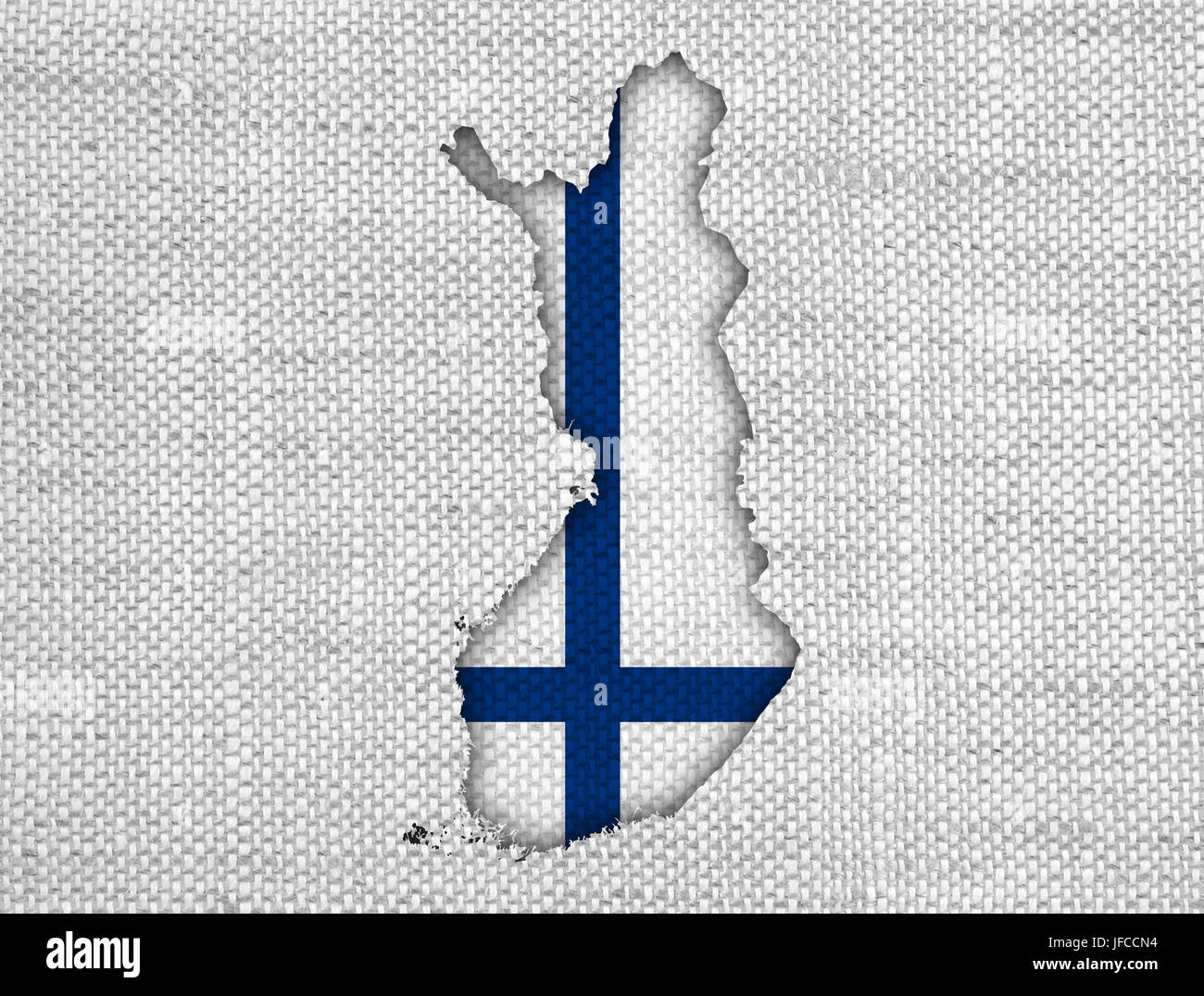 Map and flag of Finland Stock Photo - Alamy