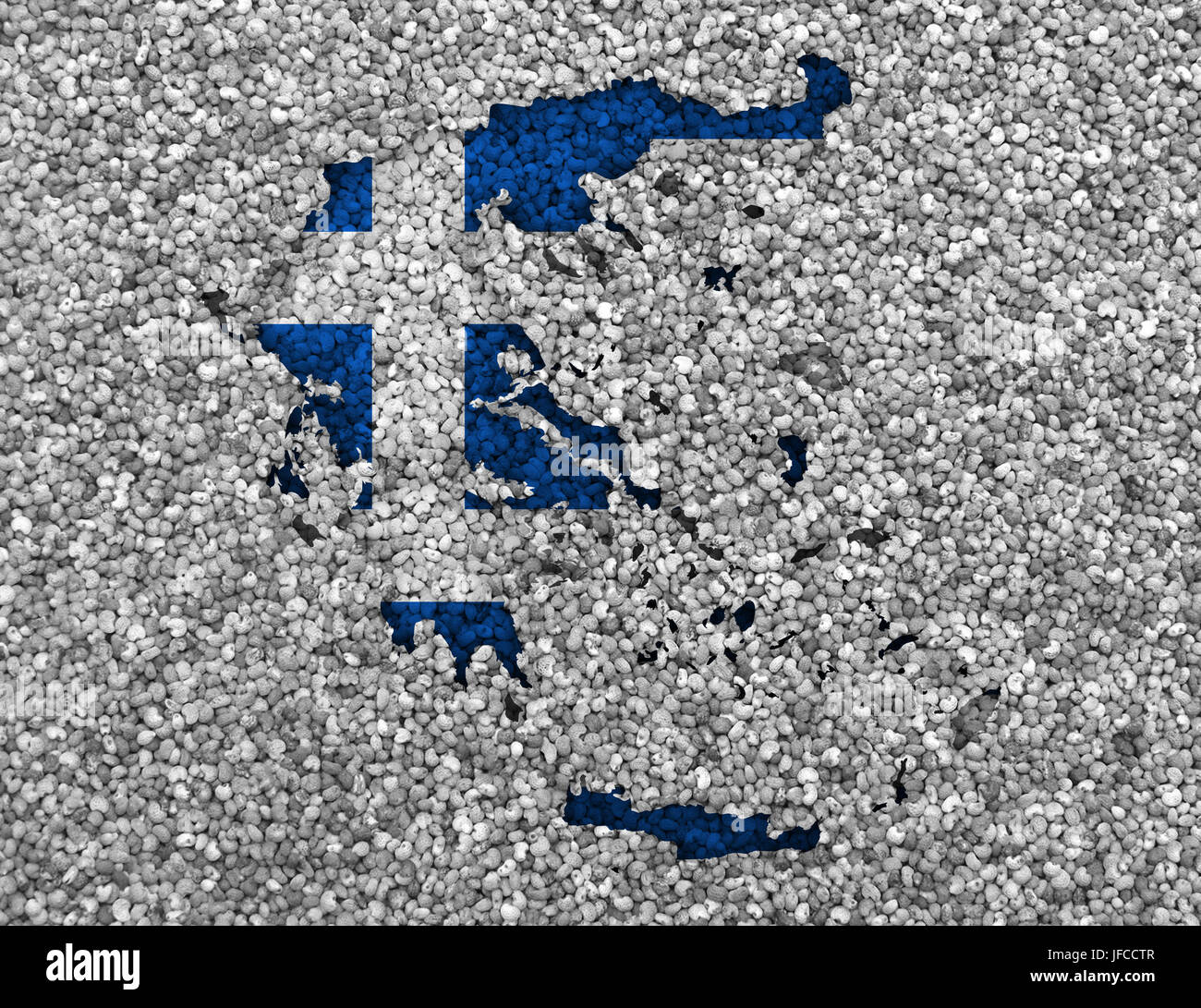 Textured map of Greece in nice colors Stock Photo - Alamy