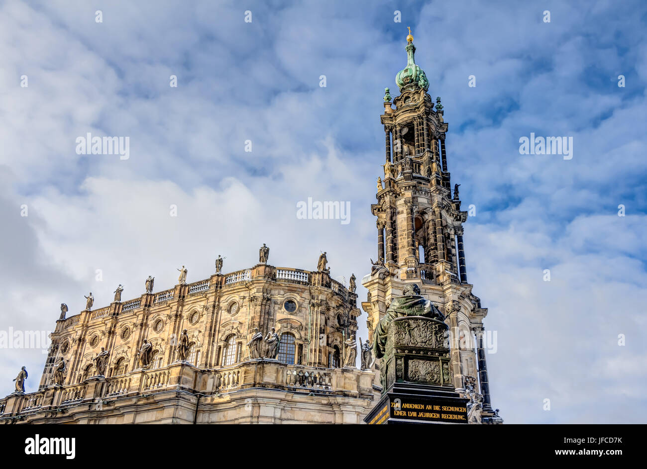 Dresden cathedral in the old town Stock Photo - Alamy