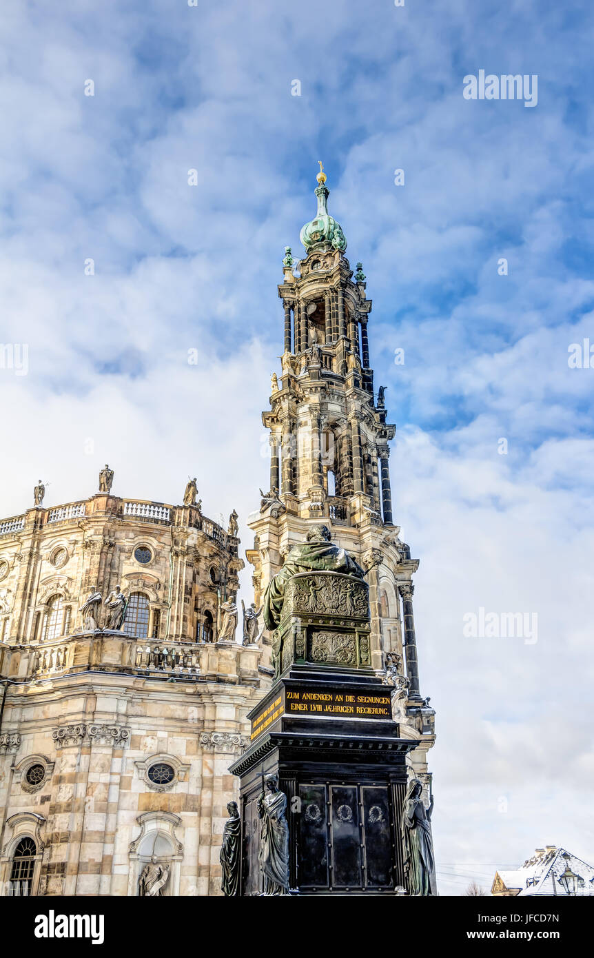 Dresden cathedral in the old town Stock Photo - Alamy