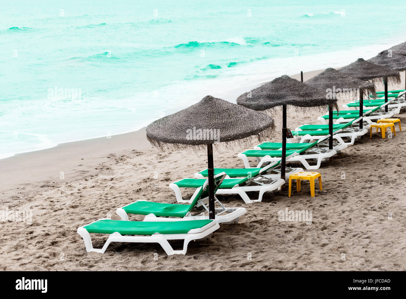 benches at beach Stock Photo - Alamy
